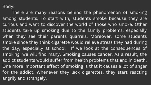 INFORMATIVE ESSAY GRADE 8.pptx | Illegal Drugs, Tobacco, eCigarettes ...