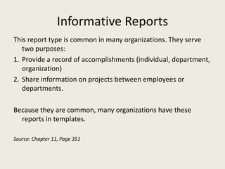 Informative Reports in Technical Writing | PPT