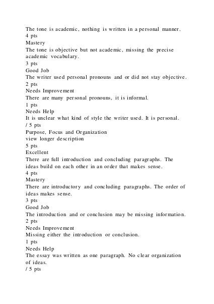 Informative Rubric (1) (1)Informative Rubric (1) (1)Crit | PDF