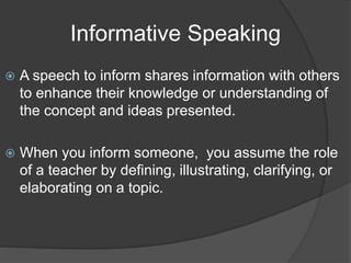 Informative Speaking | PPTX