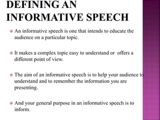 Informative speech | PPTX