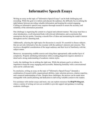 Informative Speech Essays.pdf
