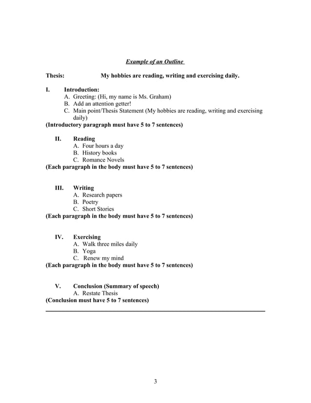 Informative Speech Outline | PDF