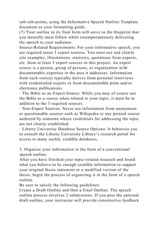 Informative Speech OutlineJohn StudentCOMS 101 Section ___.docx