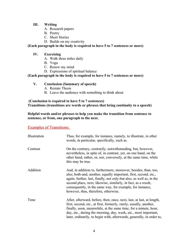 Informative Speech Packet, Fall 2016 | PDF