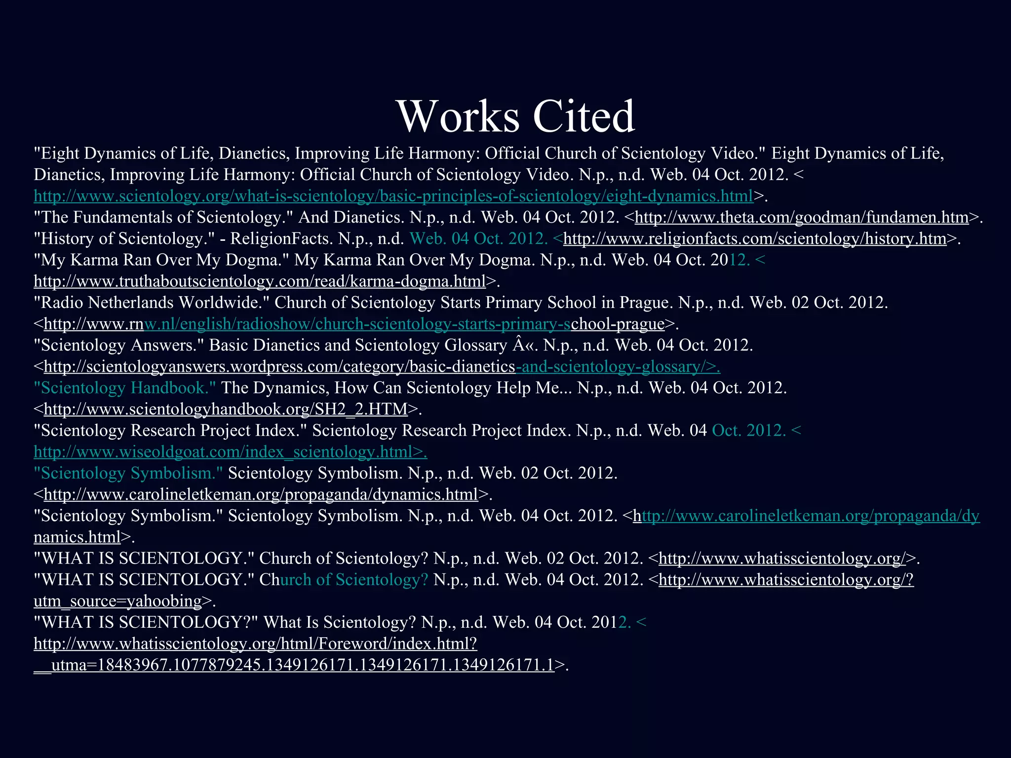 Informative speech presentation scientology | PPT