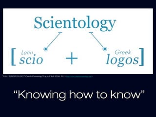 Informative speech presentation scientology | PPT