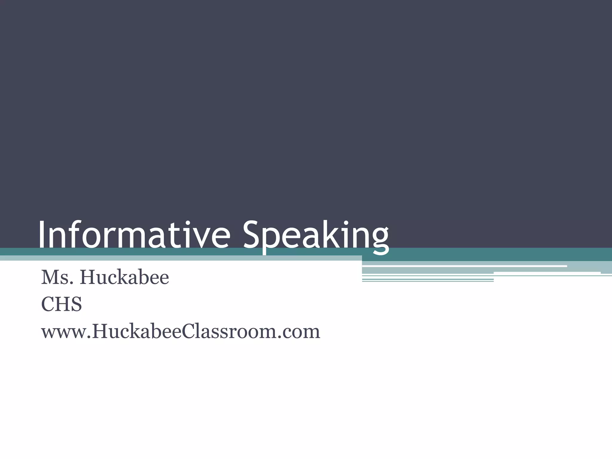 Informative speech slides (1) | PPT