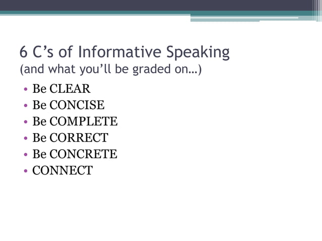 Informative Speech Slides 1 Ppt