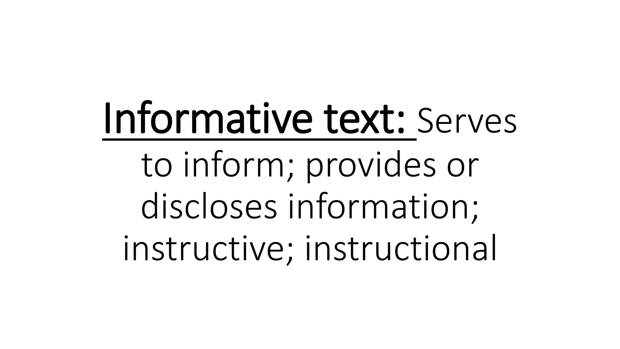 Informative text journalistic and literary text | PPTX