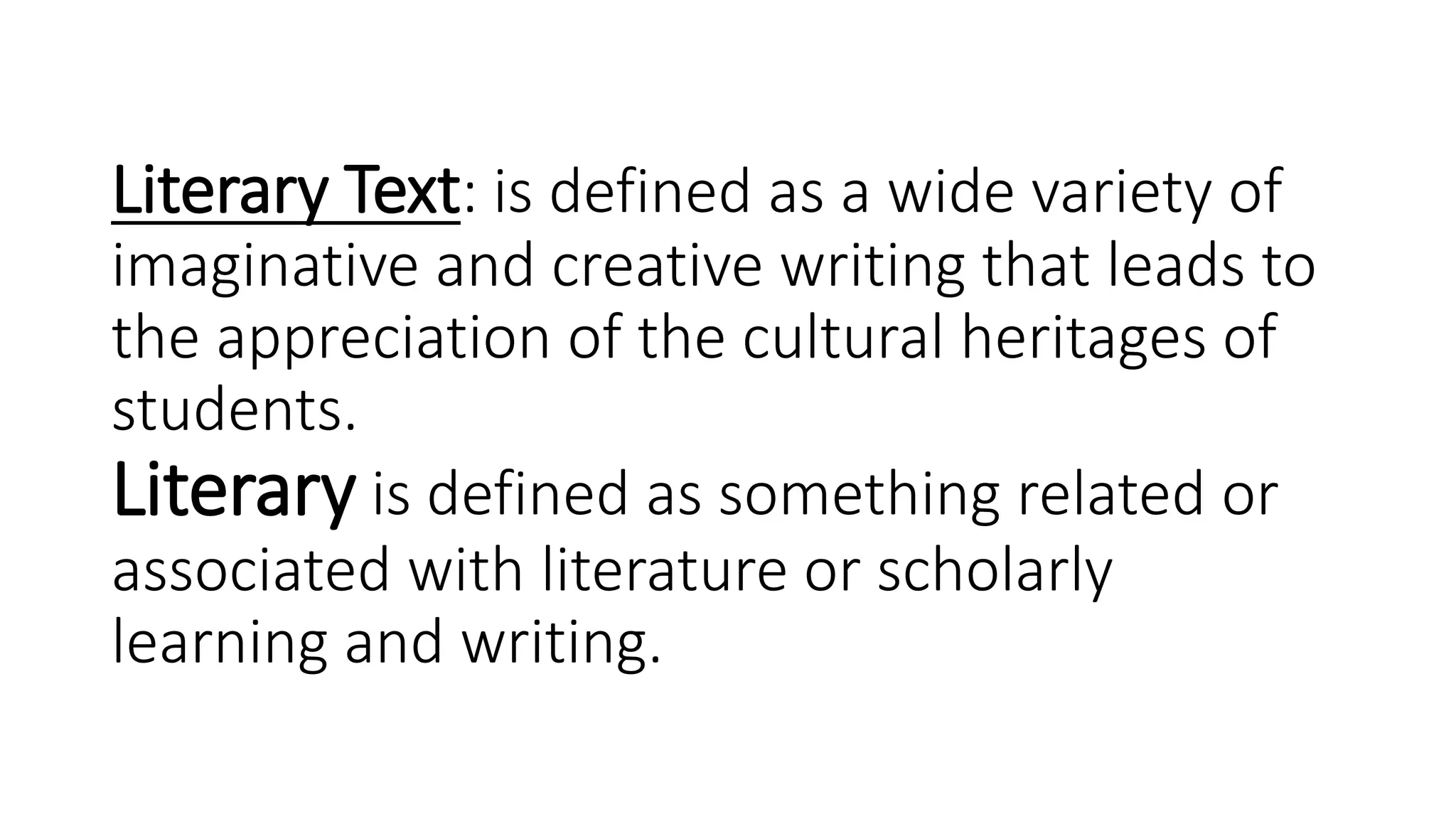 Informative text journalistic and literary text | PPTX