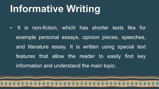 INFORMATIVE VS. JOURNALISTIC WRITING.pptx