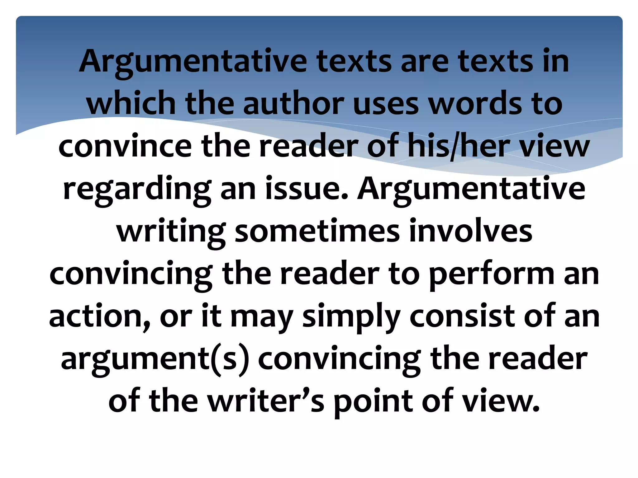 Informative vs argumentative | PPTX