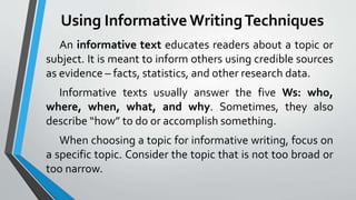 Quaterr 3 Week 2 (Enlish 10) Informative Writing.pptx