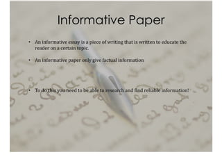 Informative Writing | PPT