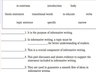informative writing techniques.pptx GR 10 | PPTX