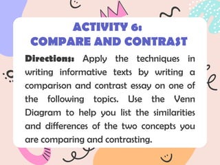 informative writing techniques.pptx GR 10 | PPTX