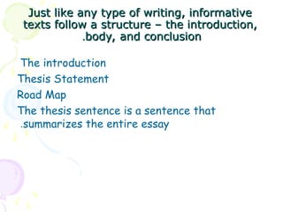 informative writing techniques.powerpoint presentation | PPT