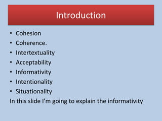 Informativity | PPTX