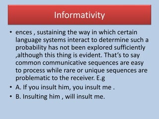 Informativity | PPTX