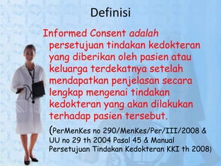 Materi tentang Inform Consent_Khusus Mahasiswa Keperawatan | PPTX