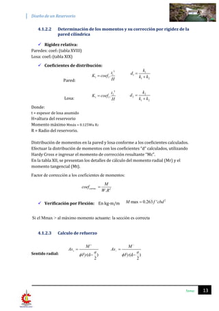 Informe de diseño de un reservorio | PDF