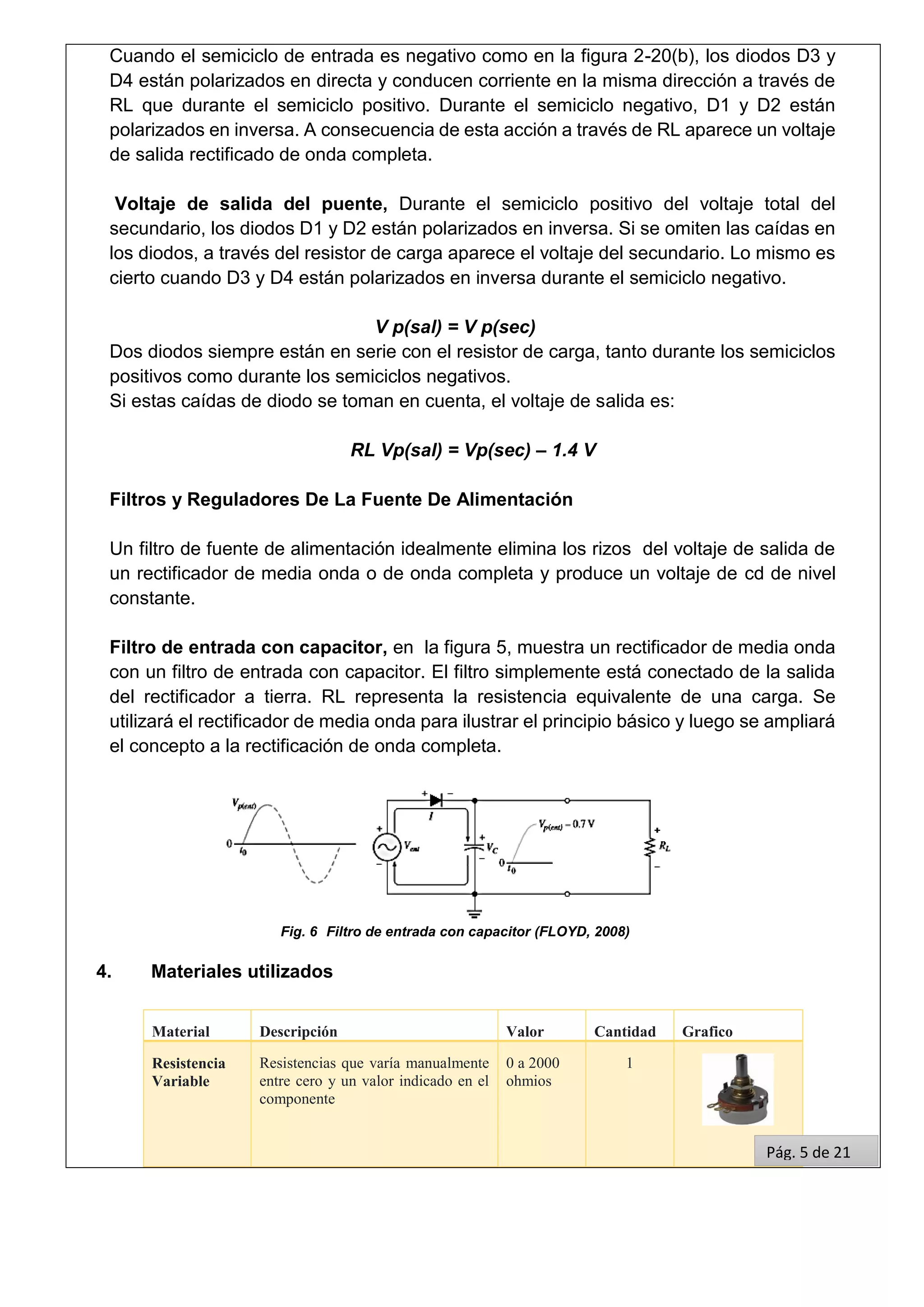 Informe diodo-zener-fuente-9 v | PDF | Physics | Science