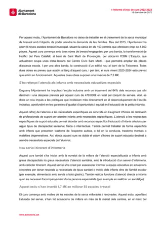 Informe d’inici del curs escolar 2022-2023 | PDF