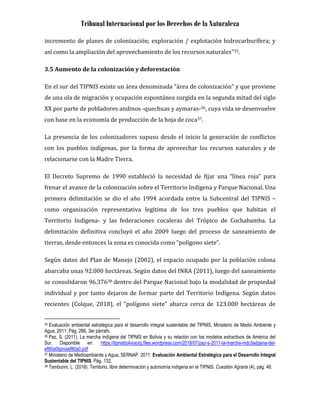 Informe sobre el caso Territorio Indígena y Parque Nacional Isiboro ...