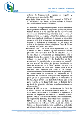 Informe 001 2019 ampliacion de plazo 005 | DOCX