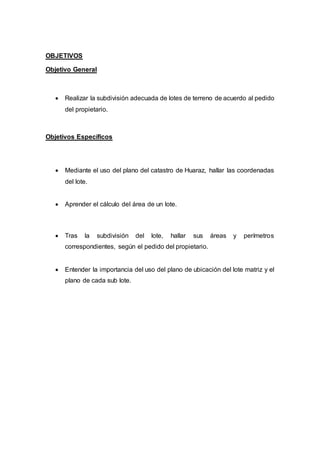Subdivisión de Lotes | DOCX