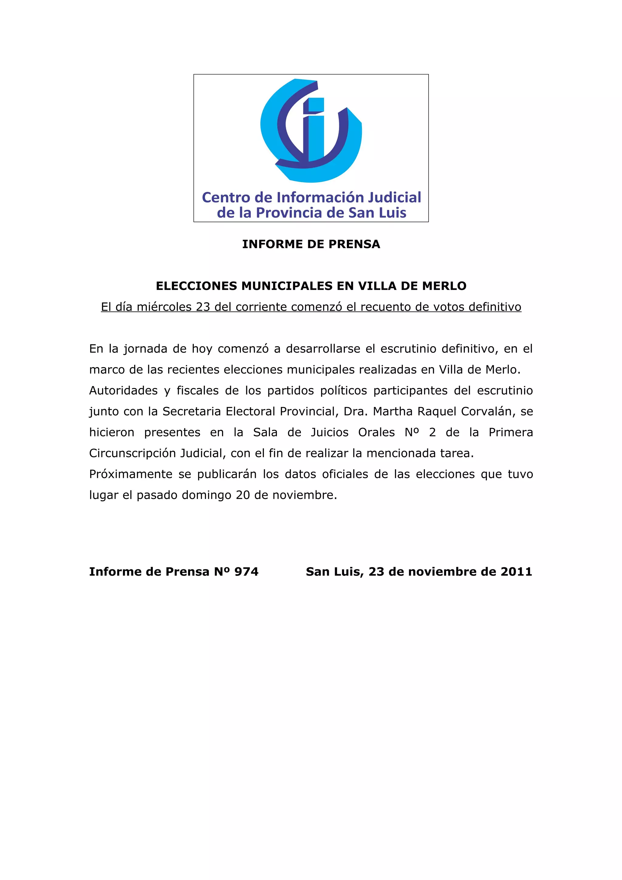 Informe 974 | DOC