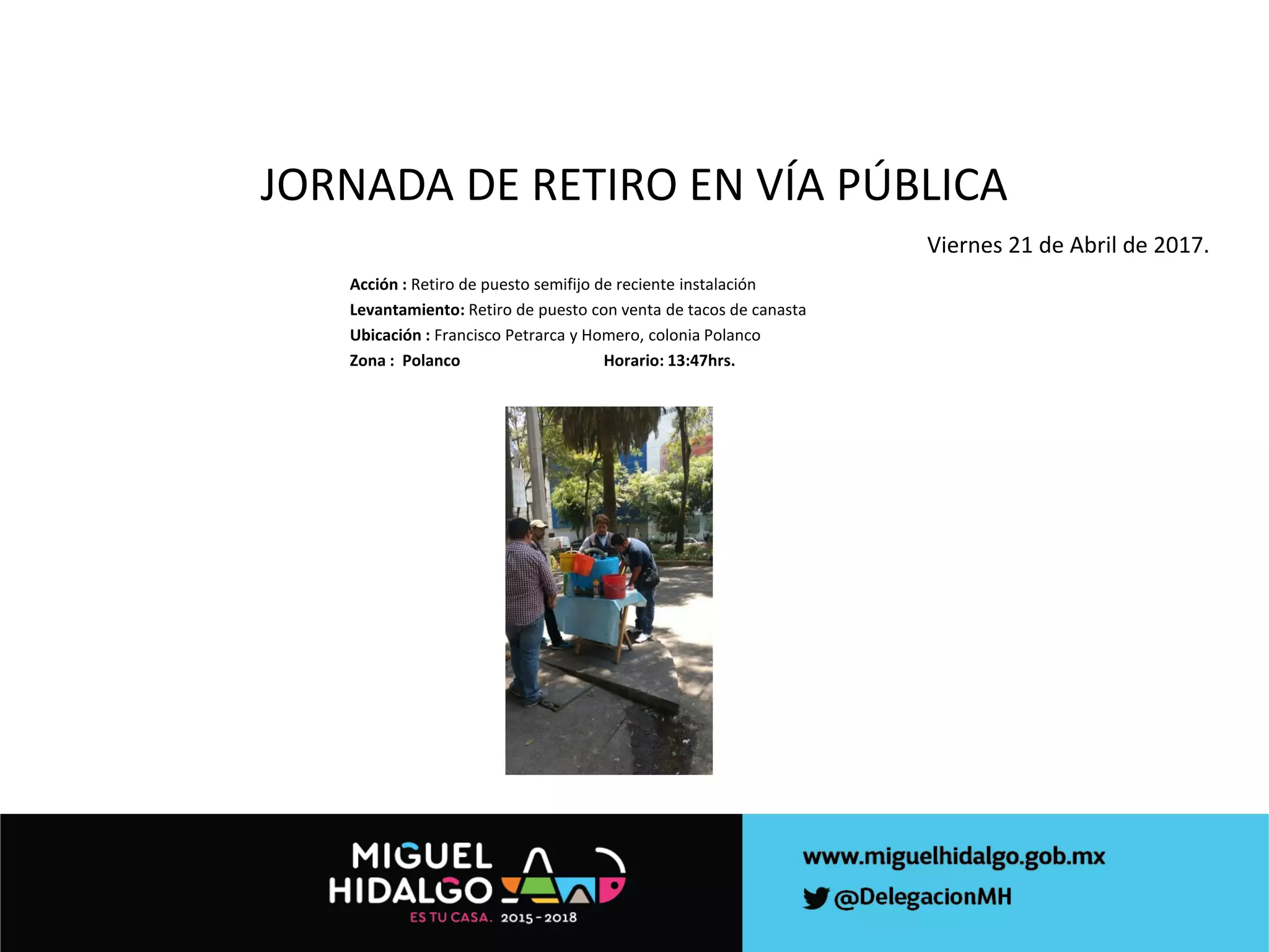 Informe Semanal De Actividades Del 21 Al 27 De Abril 2017