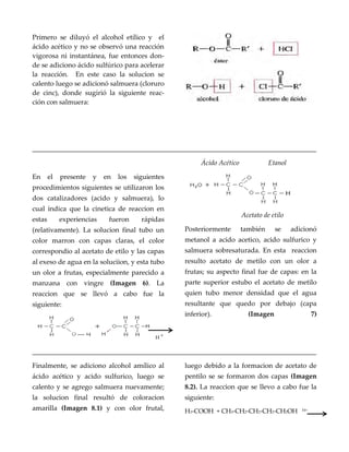 INFORME DE MECANISMO DE REACCIÓN DE LOS ALCOHOLES | PDF
