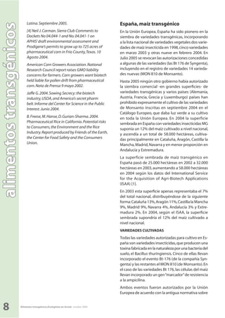 Informe alimentos transgenicos | PDF
