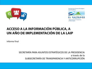 Informe anual laip final | PPTX