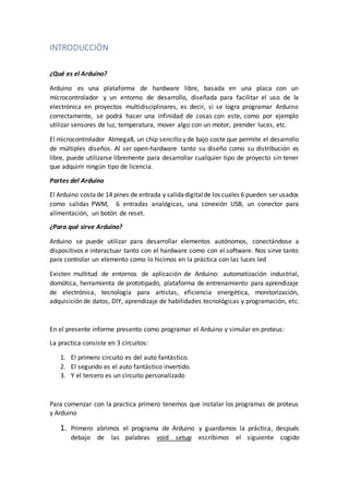 Informe arduino y proteus | PDF
