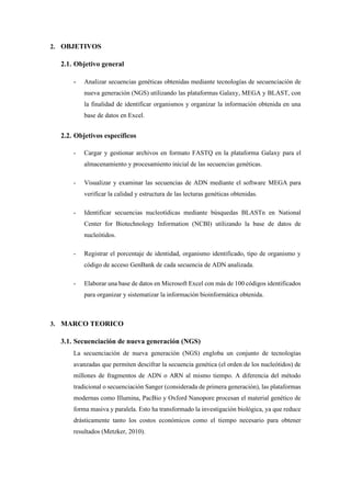 Análisis de Datos Masivos NGS con Galaxy, MEGA y BLAST para ...