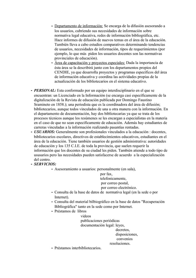 Informe cendie 2006 | DOC