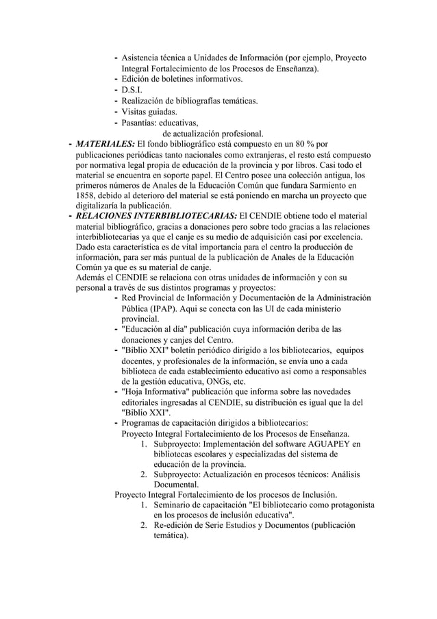 Informe cendie 2006 | DOC