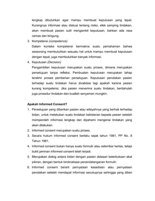 Informed choice & consent AKBID PARAMATA KABUPATEN MUNA | DOC