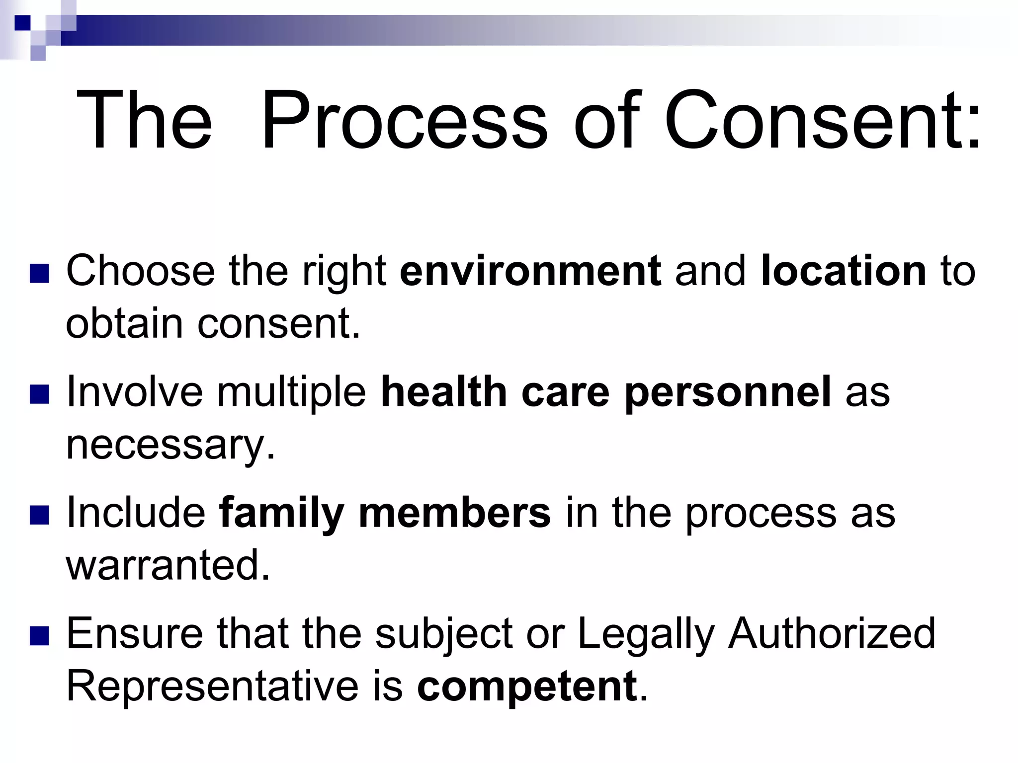 Informed consent | PPTX | Educational Assessment | Education