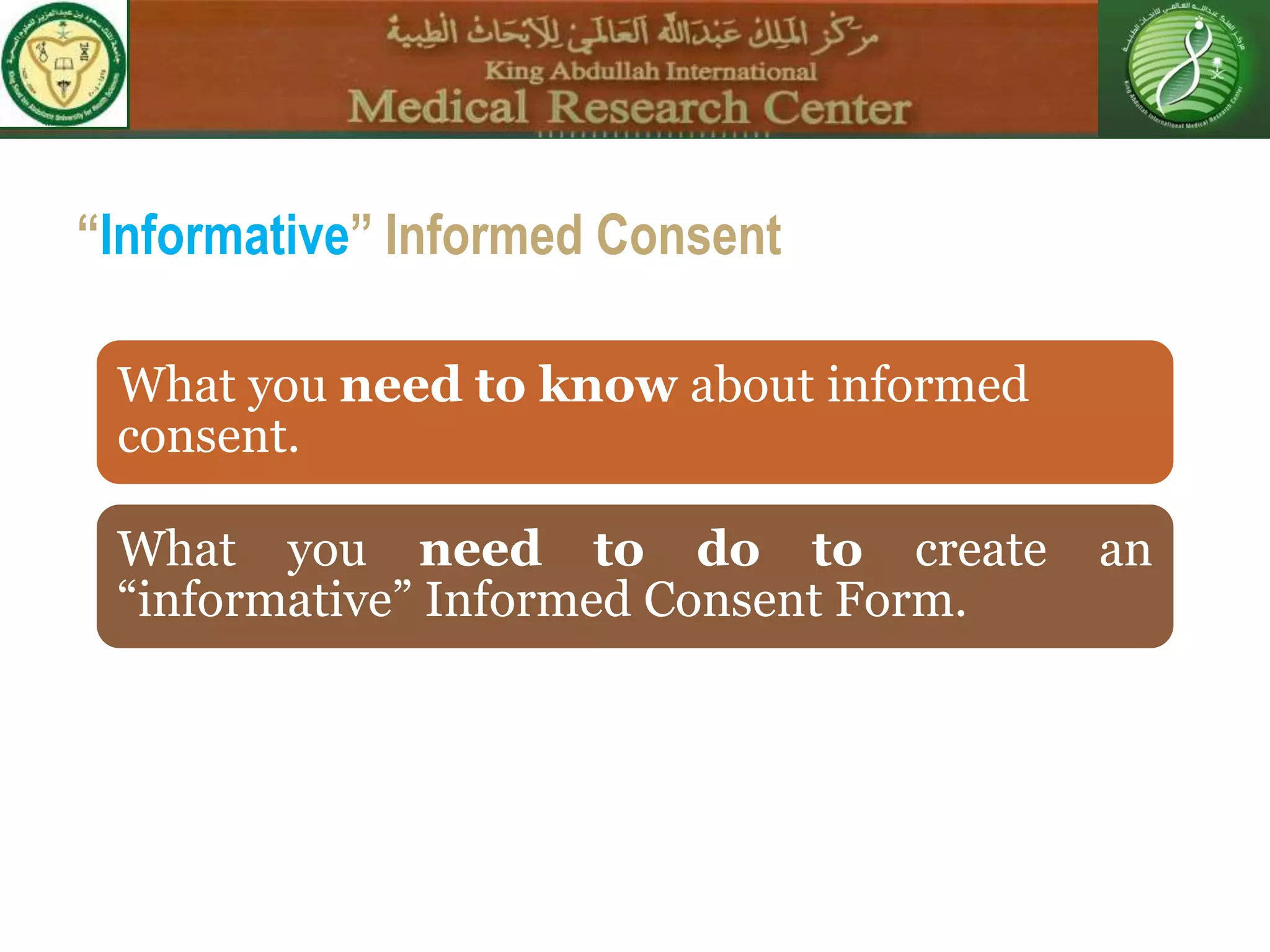 Informed consent: Definition & elements | PPTX