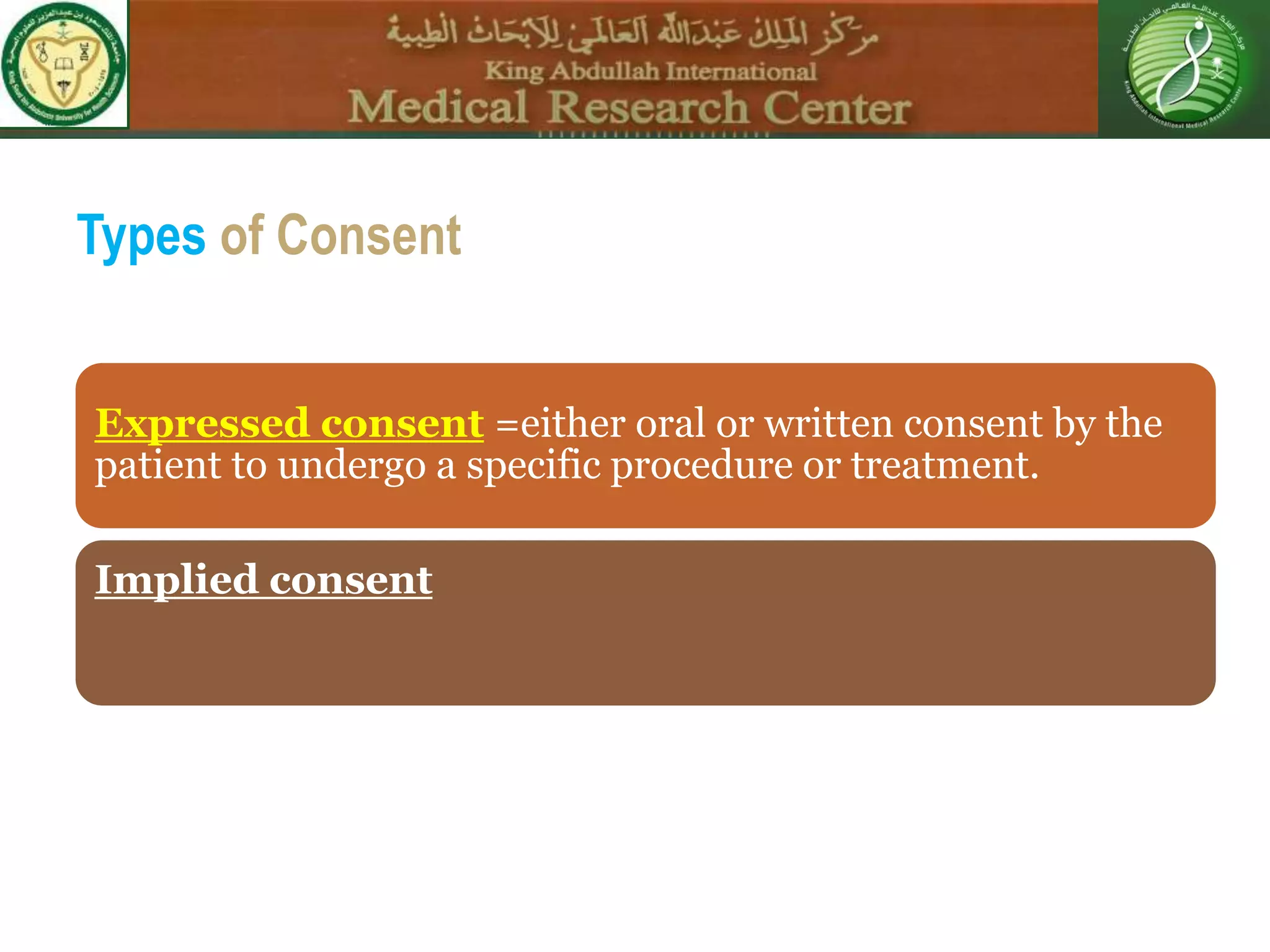 Informed consent: Definition & elements | PPTX