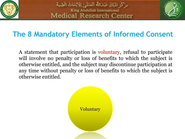 Informed consent: Definition & elements | PPTX