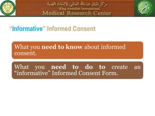 Informed consent: Definition & elements | PPTX