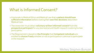 Informed Consent Bioethics | PPTX
