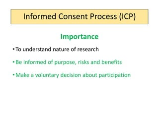 INFORMED CONSENT PROCESS IN MEDICAL RESEARCH | PDF
