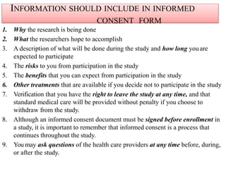 INFORMED CONSENT-for theory class.pptx, aims , bg nagar | PPTX