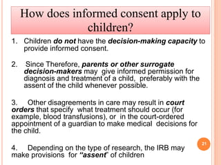 INFORMED CONSENT-for theory class.pptx, aims , bg nagar | PPTX | Sexual ...